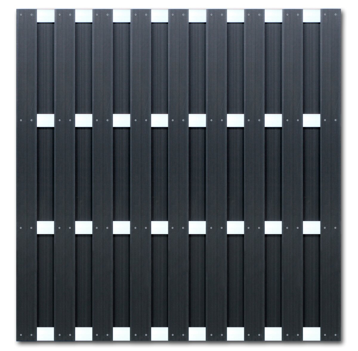 WPC Zaun IBIZA Anthrazit / Silber - 180x180cm, 99,00